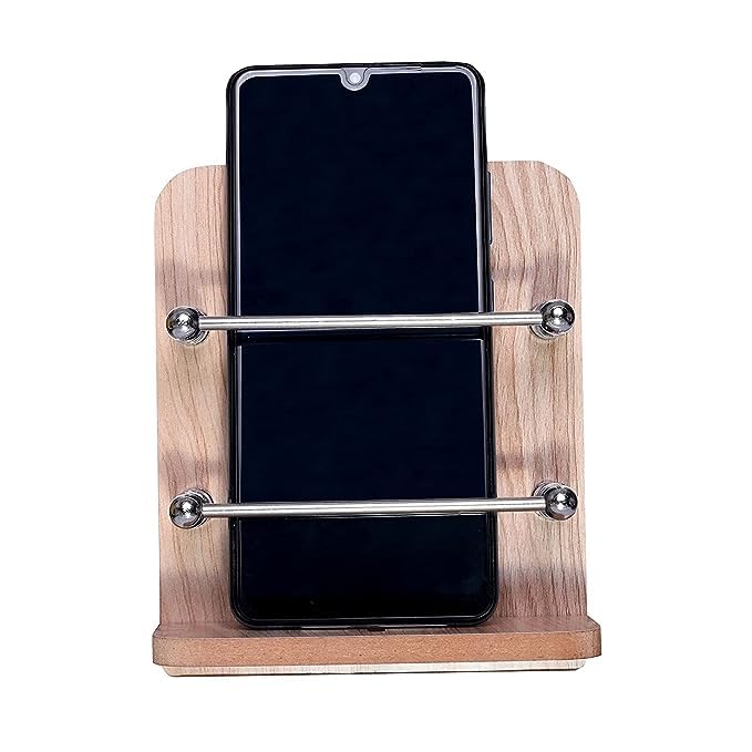GRIDLAB Wooden Single Mobile Holder Stand for Mobile Charging and Keys ...