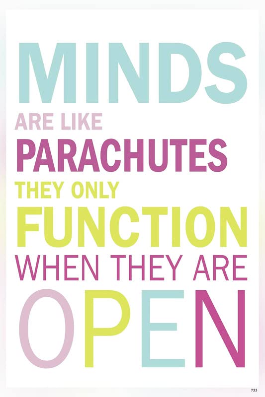 POSTERDADDY Minds Are Like Parachutes.Motivational Quotes For Classroom ...
