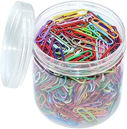 Amazon.com : AOKIVIGOA 500pcs Coloured Paper Clips with Plastic Box of ...