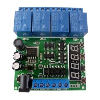 CE007 DC 12V 4 Channel Multifunction Cycle Delay Timer Relay Module for Timing Loop Interlock ...