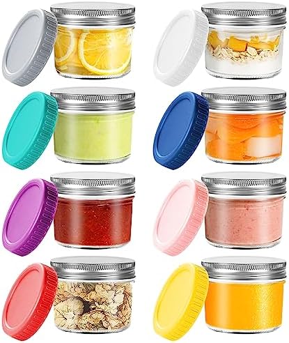 Amazon.com: Amyhill 20 Pcs Small Glass Condiment Containers with Lids ...