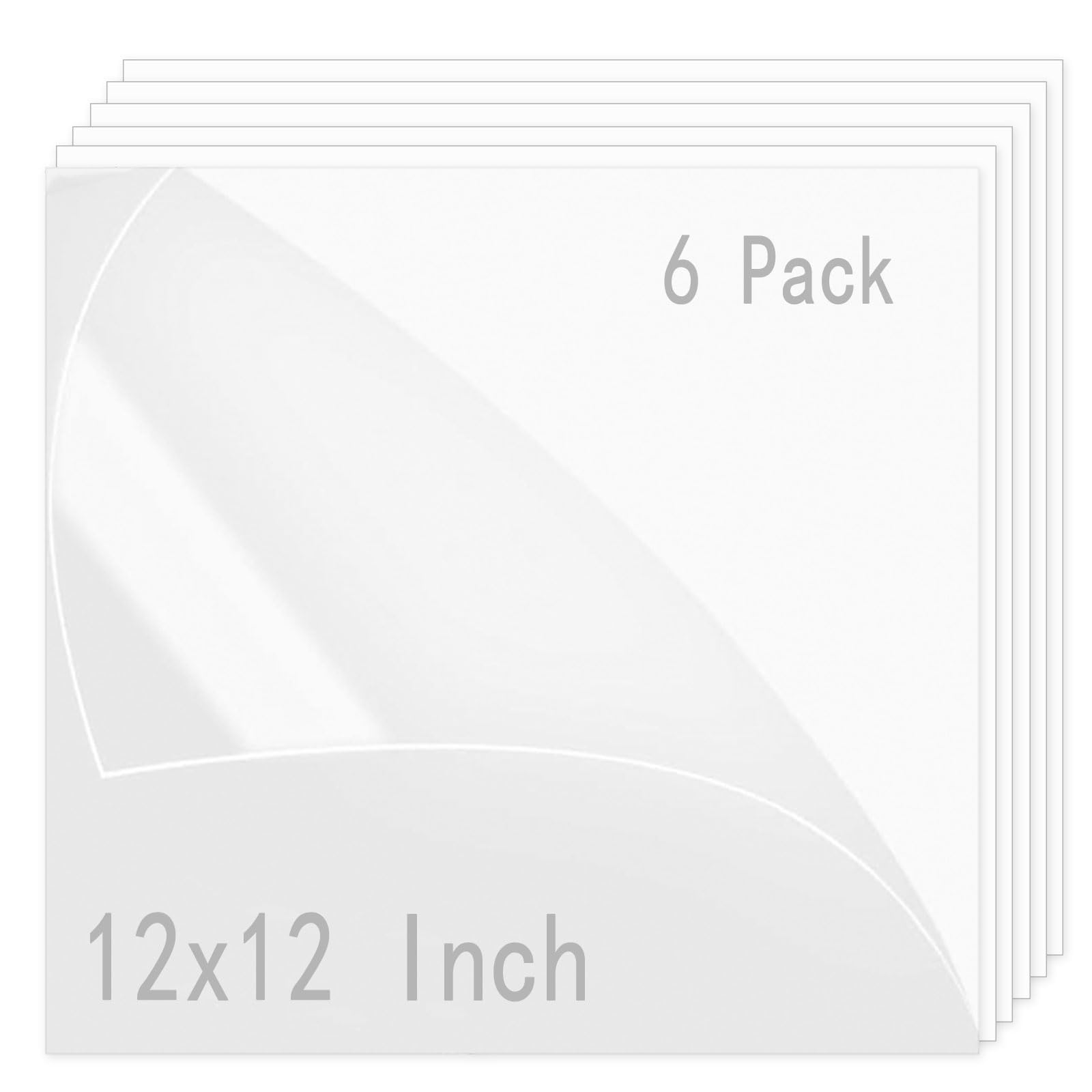 Snapklik.com : 6 Pack 12 X 12 Inch White Acrylic Sheets 1/8 Inch Thick ...
