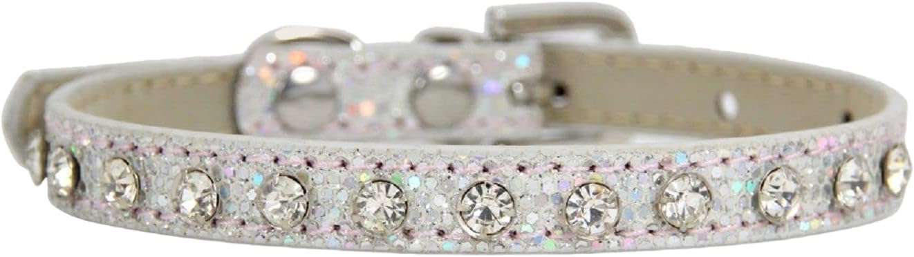 Amazon.com : QWINEE Rhinestone Dog Collar Cute Dazzling Sparkling Soft ...