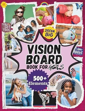 Amazon.com: Vision Board Book for Girls: 500+ Kid Friendly Clip Art ...