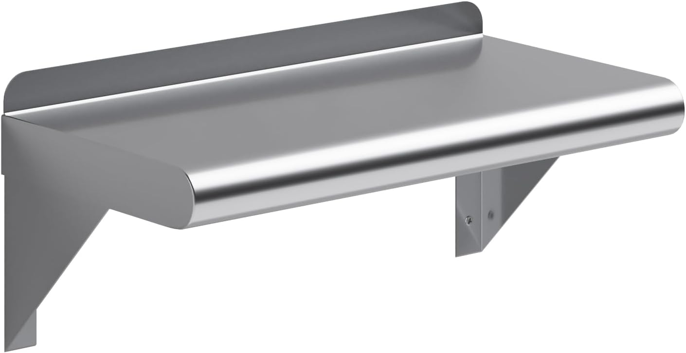 Amazon.com: AmGood 24" Long X 12" Deep Stainless Steel Wall Shelf with ...