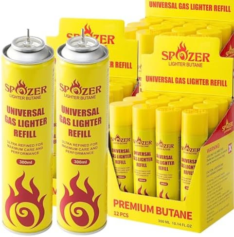 Amazon.com: SPOZER Butane Fuel Refill 300ml 10.14 Oz Lighter Butane ...