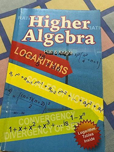 HIGHER ALGEBRA BY HALL& KNIGHT : Amazon.in: Books