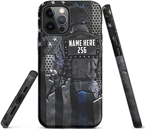 Amazon.com: Personalized Police Officer Phone Case Police Metal Custom ...