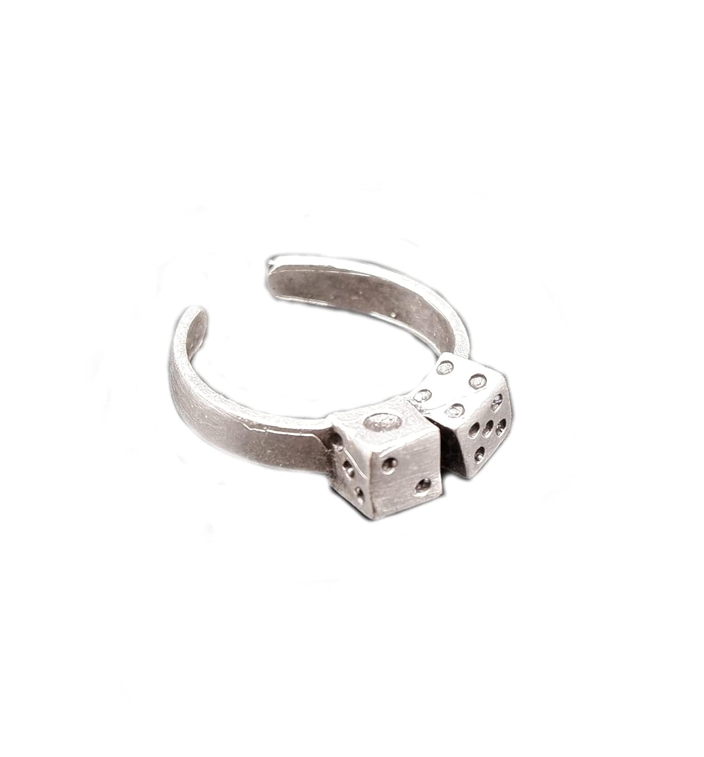 Amazon.com: DICE RING - Casino Ring • Silver Plated Dice Ring • Luck ...