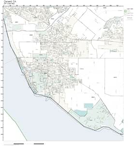 Amazon.com : ZIP Code Wall Map of Oxnard, CA ZIP Code Map Not Laminated ...