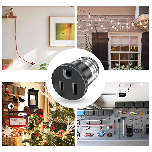 Snapklik.com : 4 Pack, Light Socket To Plug Adapter, Light Bulb Socket ...