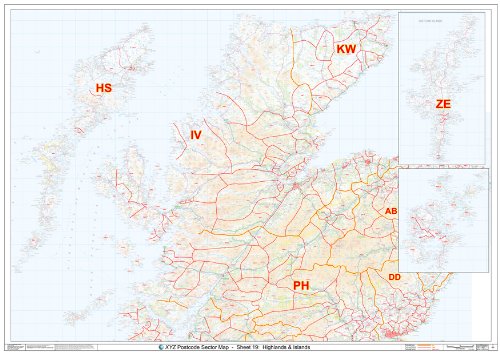 Highlands and Islands Sectors: 19 (Postcode Sector Map): Amazon.co.uk ...