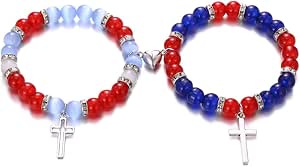 Amazon.com: rgwtgkyh Cross Matching Bracelets for Couple Women Men ...
