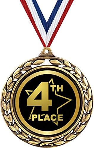 Amazon.com : 4th Place Medals - 2 1/2" Laurel Wreath Fourth Place Medal ...