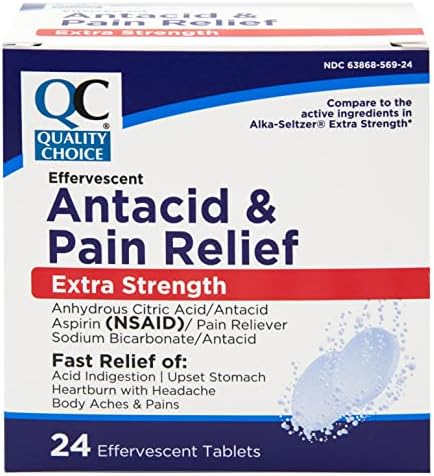 Amazon.com: Goodsense Effervescent Antacid and Pain Relief, Blue, 36 ...