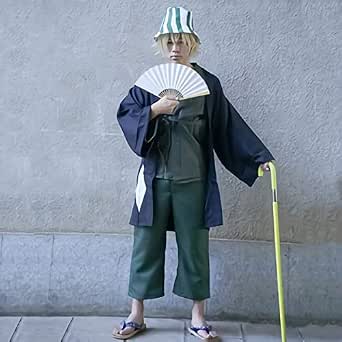 Amazon.co.jp: Bleach Bleach Kiosuke Urahara Kisuke Cosplay Costume with ...