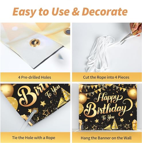 Party Propz Birthday Backdrop for Decoration - Happy Birthday Backdrop ...
