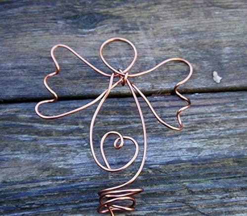 Amazon.com: Copper Tree Topper Angel For Rustic Christmas Decorating ...