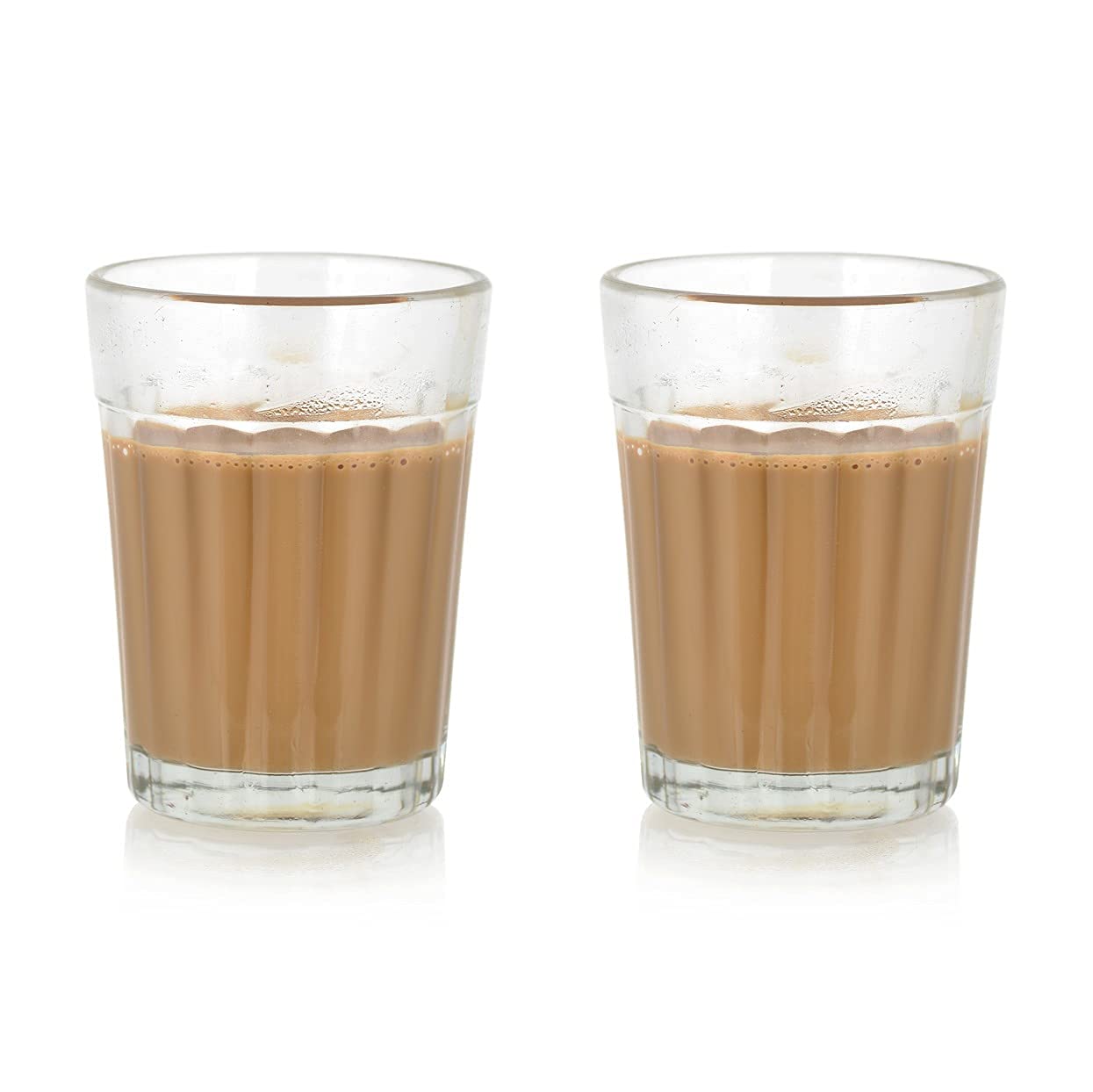 Kmnrb Cutting Chai Glasses 100 ml, Pack of 2 (Transparent) : Amazon.in ...
