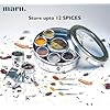 Amazon.com: MARU 12 IN 1 Stainless Steel Indian Masala Box with See ...