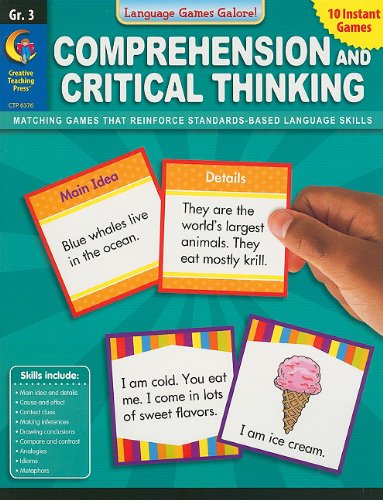 Comprehension and Critical Thinking, Grade 3: 9781616011598: Books ...