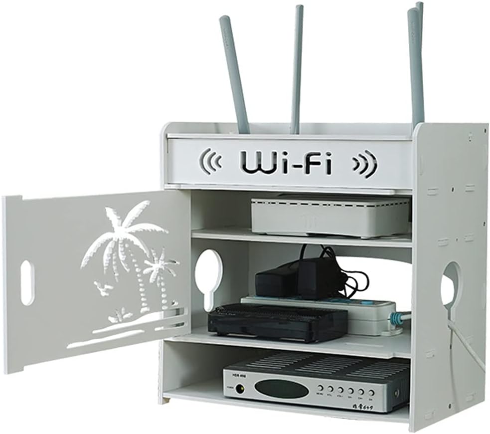 Amazon.com: Router rack Floating Wall Mounted Shelf Wall Mount WiFi ...