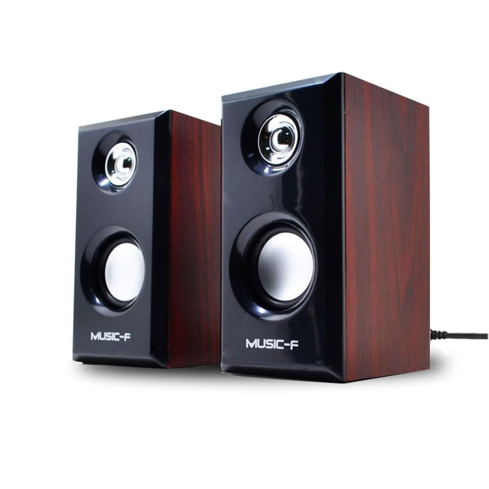 Amazon.com: Aimery Computer Speaker Wooden Speaker Monitor TV PC Laptop ...