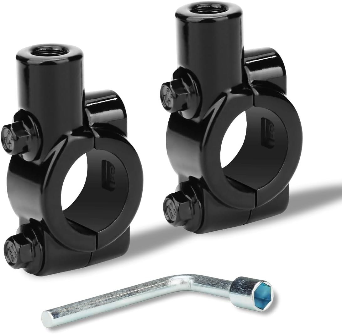 Amazon.com: SHEJISI Motorcycle Rearview Mirror Mount Holder Clamp ...