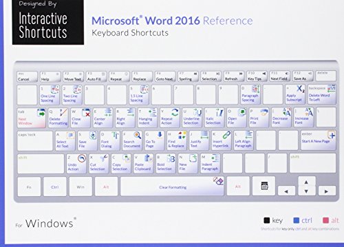 Buy Microsoft Word 2016 Reference Guide - (Cheat Sheet of Keyboard ...