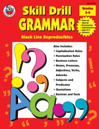 Skill Drill Grammar, Grades 3 to 4 (Black Line Reproducibles ...