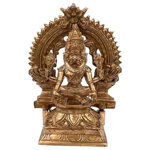Buy South Indian Arts Bronze Narasimha Swamy Idols, Panchaloha Narasingha Statue, for Pooja Home ...