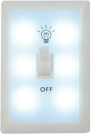 Amazon.com: LED Light Switch Night Light - Battery Operated - Mount ...