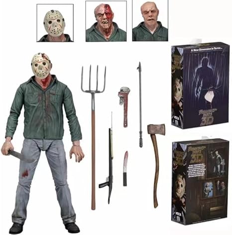 Amazon.com: 1/4 Scale 7 Inch Jason Voorhees Action Figure - Part 3 ...