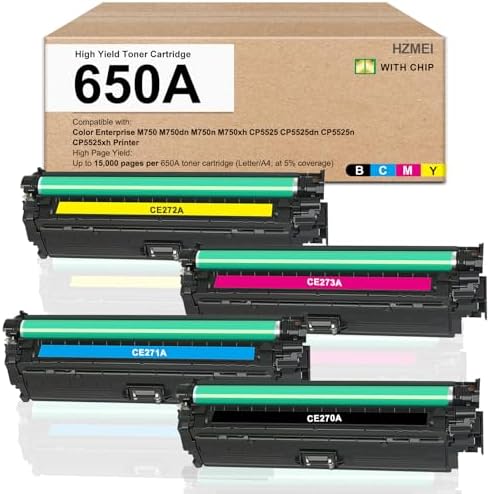 Amazon.com: LeciRoba 650A CE270A Black Toner Cartridge for HP 650A ...