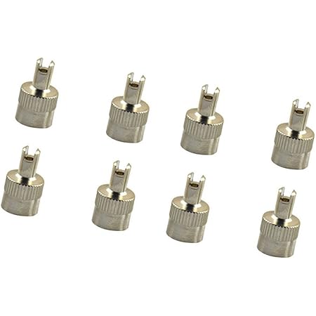 Amazon.com: CosCosX 100 Pcs Metal Slotted Slot Valve Caps with Valve ...