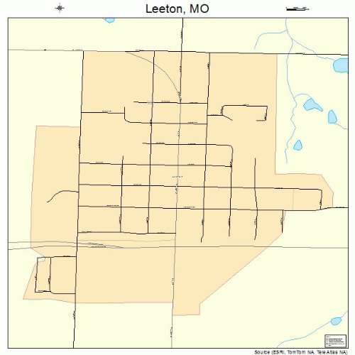 Amazon.com: Large Street & Road Map of Leeton, Missouri MO - Printed ...