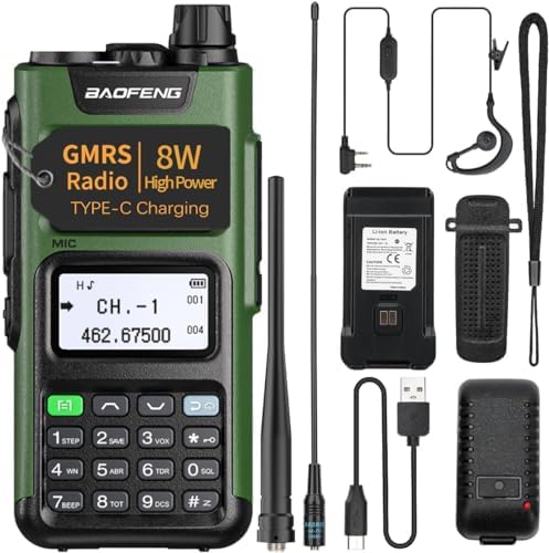 Amazon.com: BAOFENG GMRS Handheld Radio Long Range Rechargeable GM-5RH ...