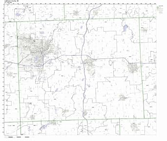 Calhoun County, Michigan MI ZIP Code Map Not Laminated: Amazon.com ...