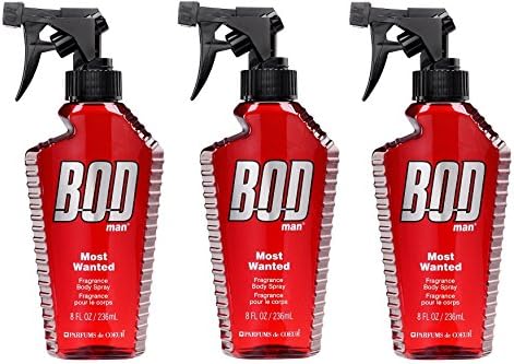 Amazon.com: BOD man Black Fragrance Body Spray for Men, 8 Fl Oz ...