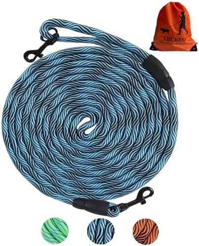 Dog Training Long Leash, 50ft Nylon Webbing Long Line Rope Lead for Dog ...