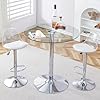 Amazon.com - LUFTUT Round Glass Bar Height Table,35" Round Counter ...