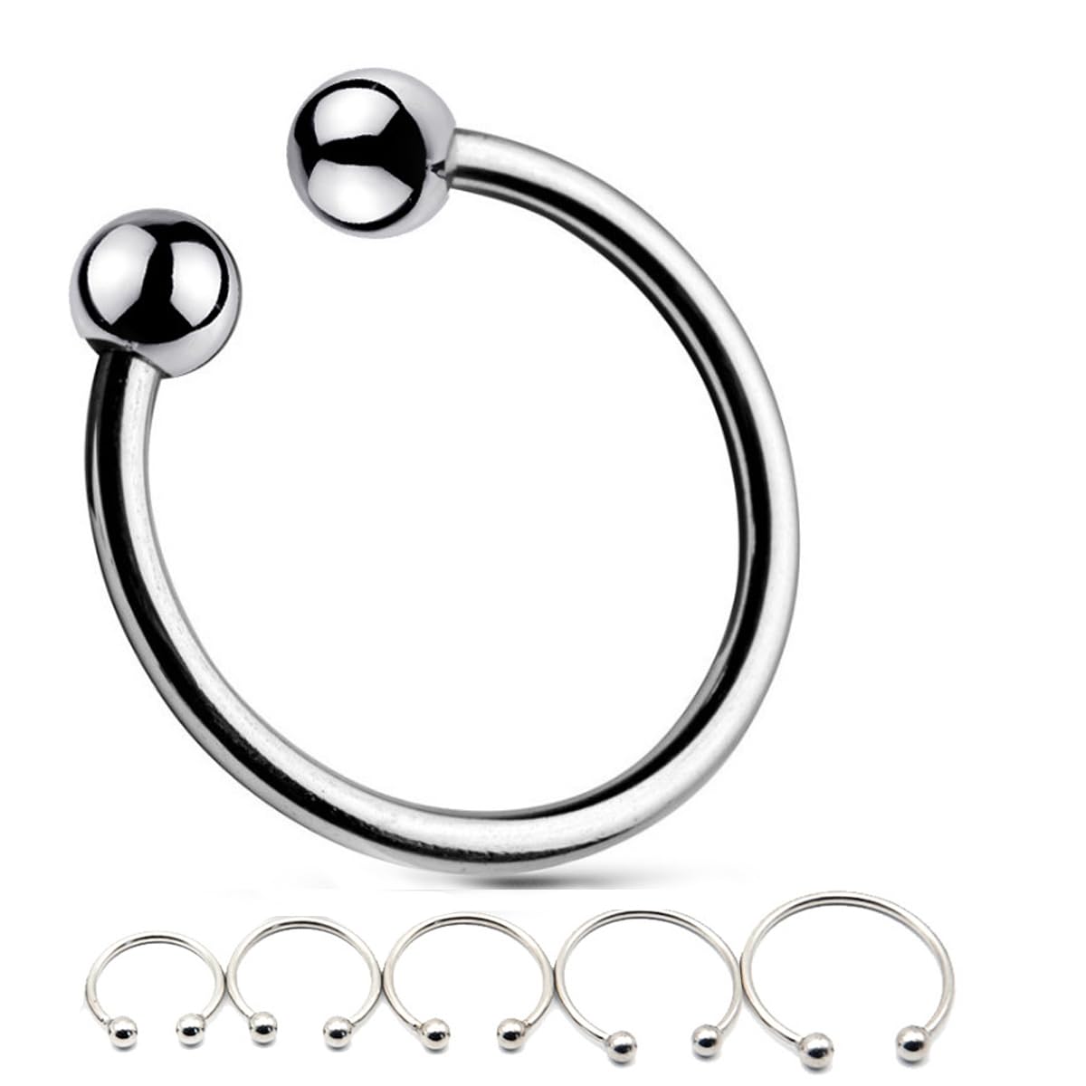 Amazon.com: Stainless Steel Ring Cock Ring Metal Foreskin Retention ...