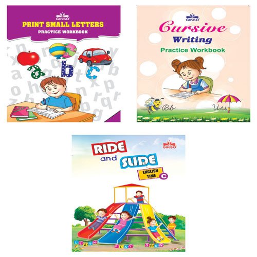 Buy Gikso Combo of 3 English UKG Books Includes Basic Handwriting and ...