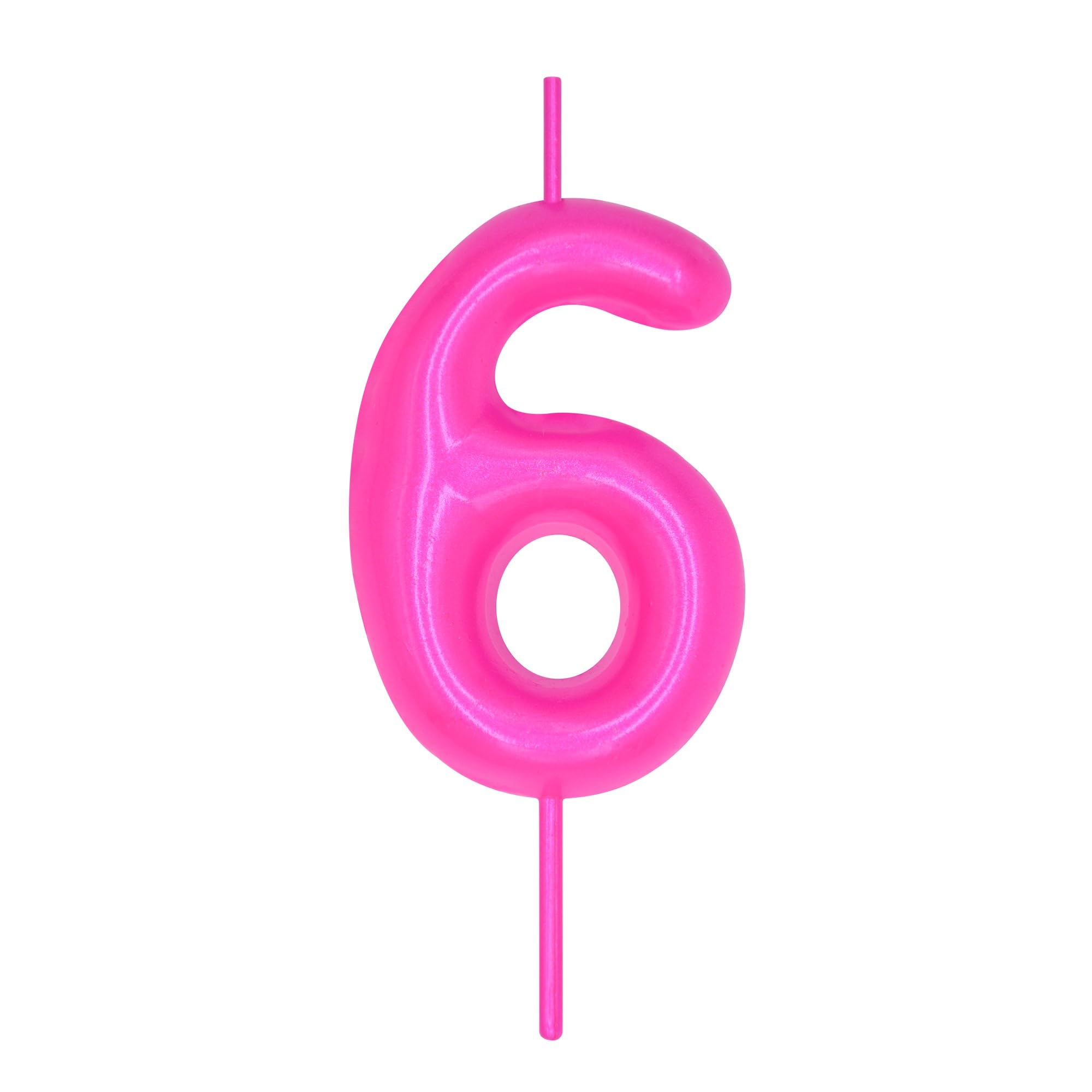 Amazon.com: DERVENTA Number Candle Pink 2.36 inch Party Celebration ...