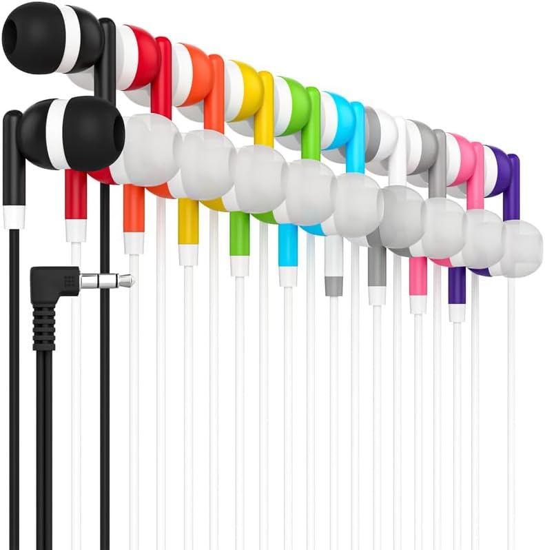 Amazon.com: Maeline Bulk Earbuds 10 Pack Stereo Headphones Ideal for K ...