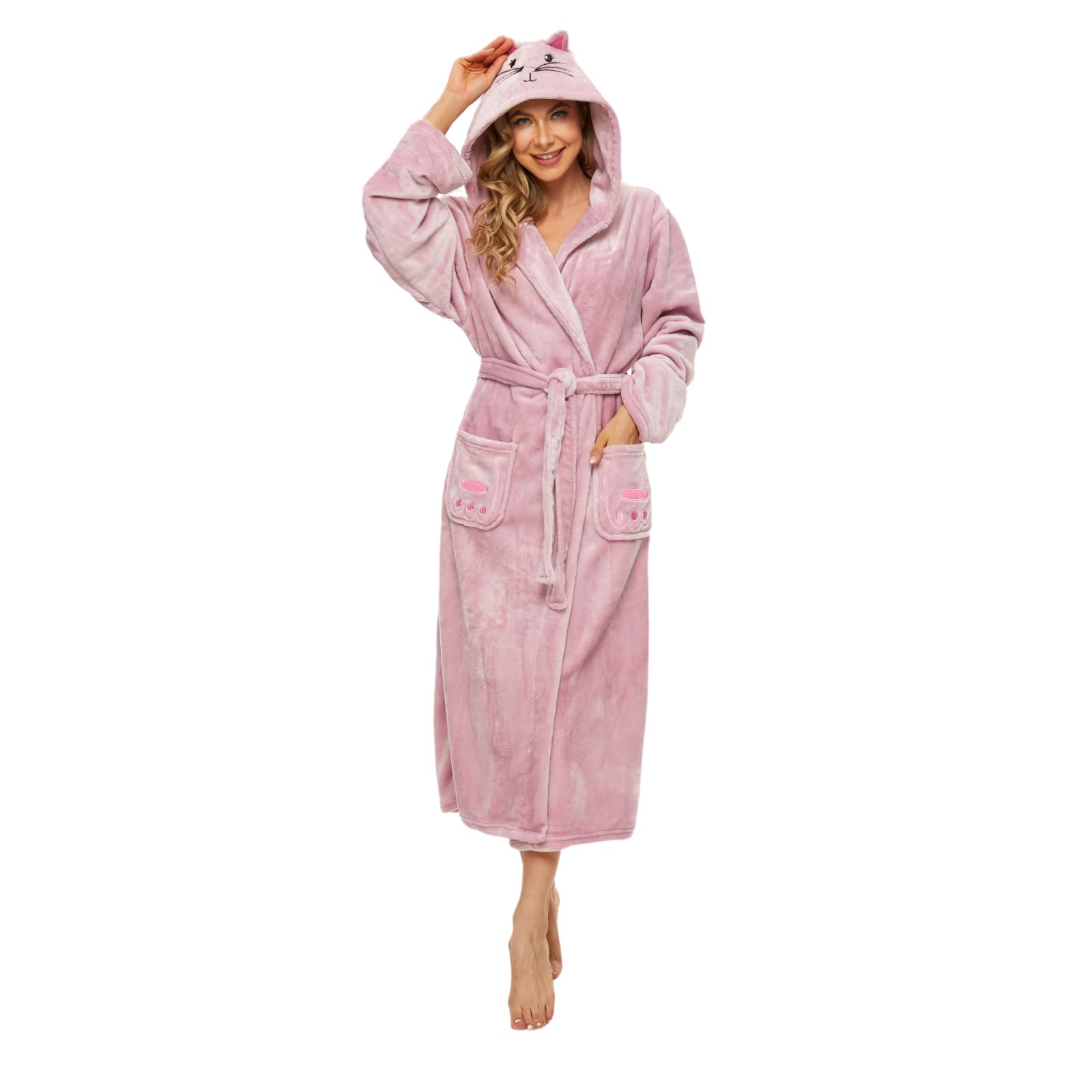 Snapklik.com : Iniber Plush Robes For Women, Womens Robe Long, Fuzzy ...