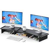 Amazon.com: Zimilar Dual Monitor Stand Riser, Large Monitor Stand for ...