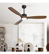 Amazon.com: Wozzio 52 Inch Ceiling Fans with Lights Remote Control ...