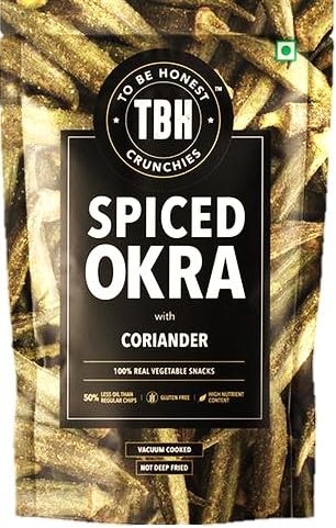 TBH - To Be Honest Vegetable Chips | Spiced Okra with Coriander 25g ...