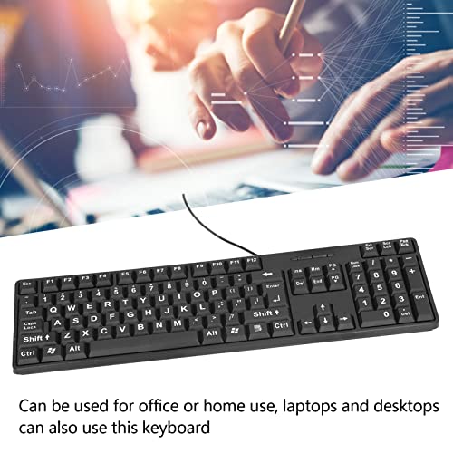 Sxhlseller Large Print Keyboard, USB 104 Keys Oversized Big Letters ...